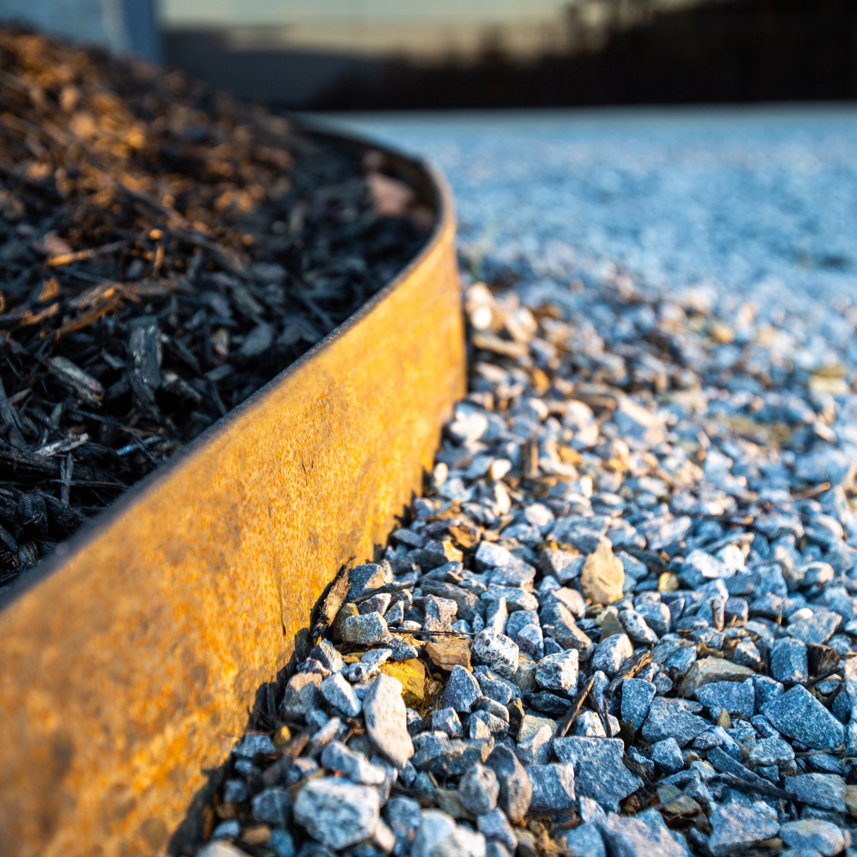 Hammer-In Landscape Edging - Cor-Ten Steel - 4ft Strips - Plus Connect ...