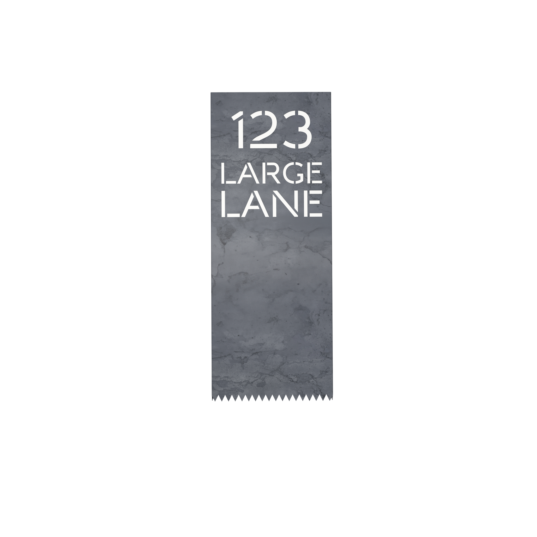 COR-TEN Steel Street Address Sign – Edge Right