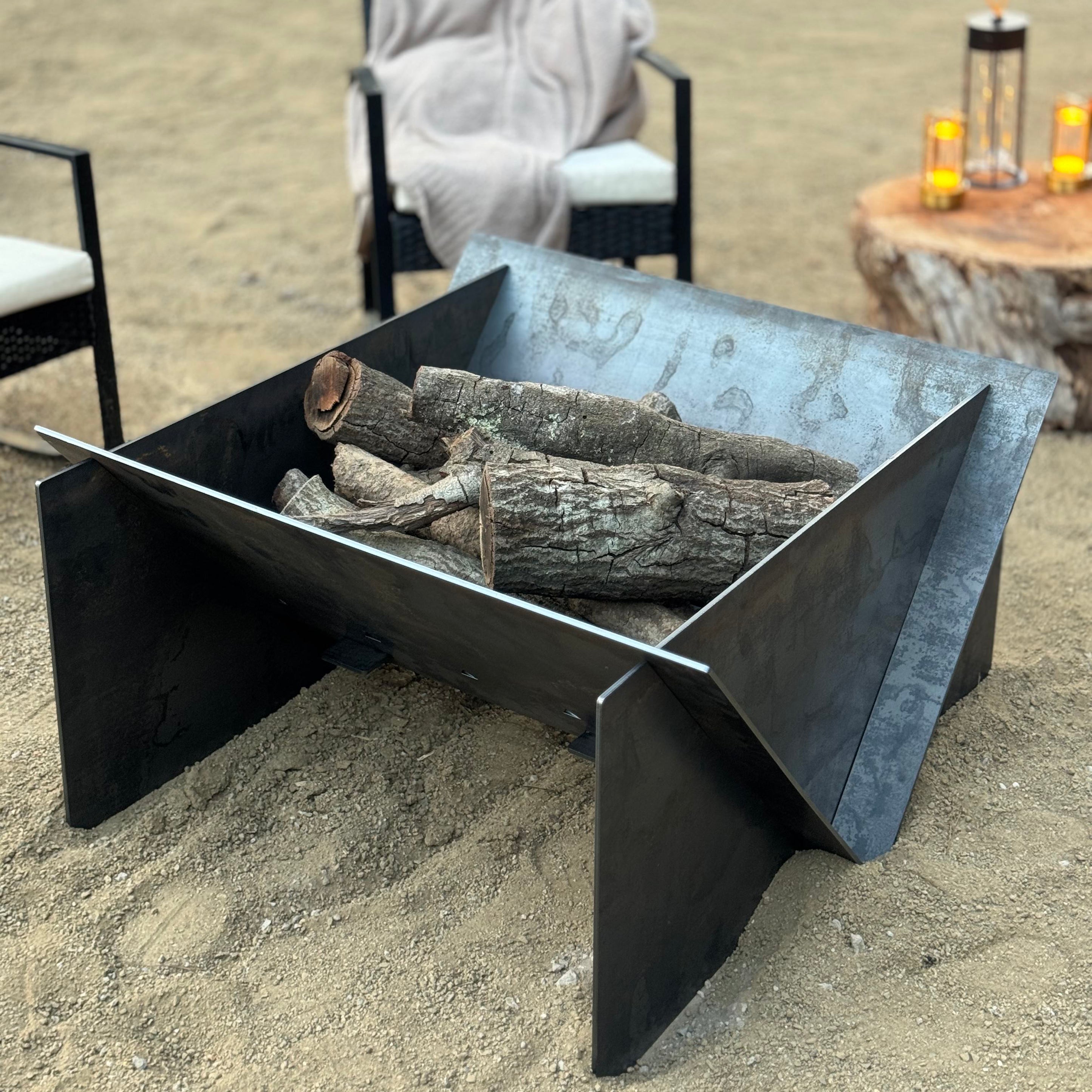 Modular Steel Fire Pit – Edge Right