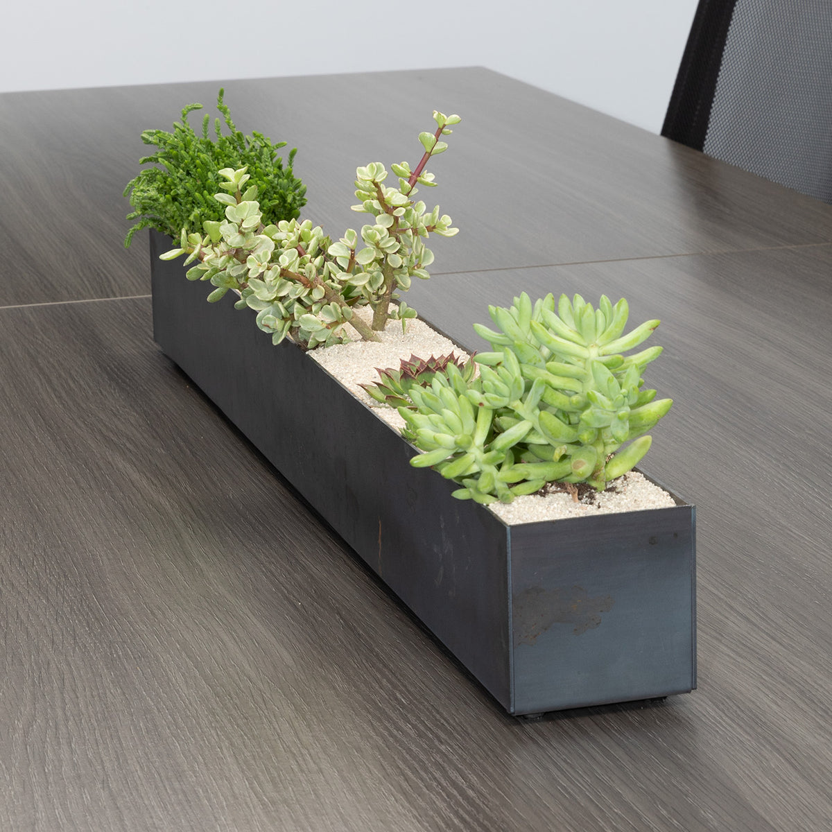 COR-TEN Steel Planter Box (32" L x 3.5" W x 3.5" H) – Edge Right